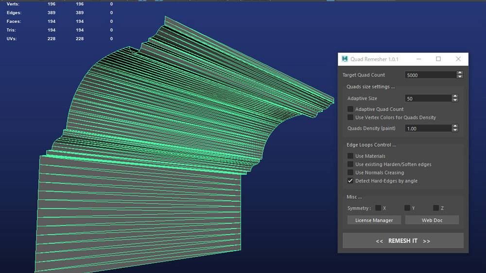Quad Remesher の使い方 | Creativlog