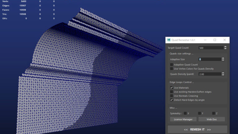 Quad Remesher の使い方 | Creativlog